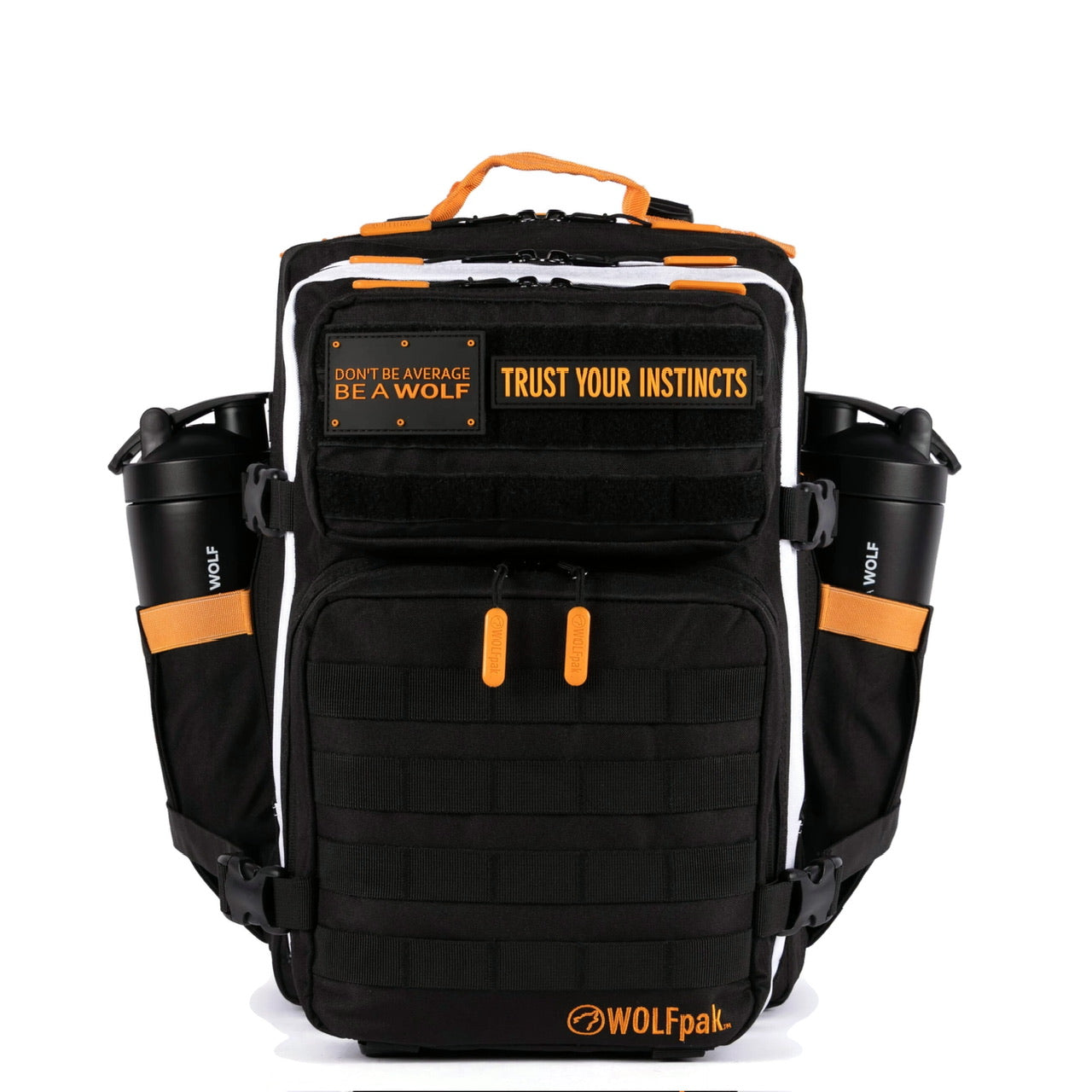 35L Meal Prep Management Backpack Black With Orange and White Accents